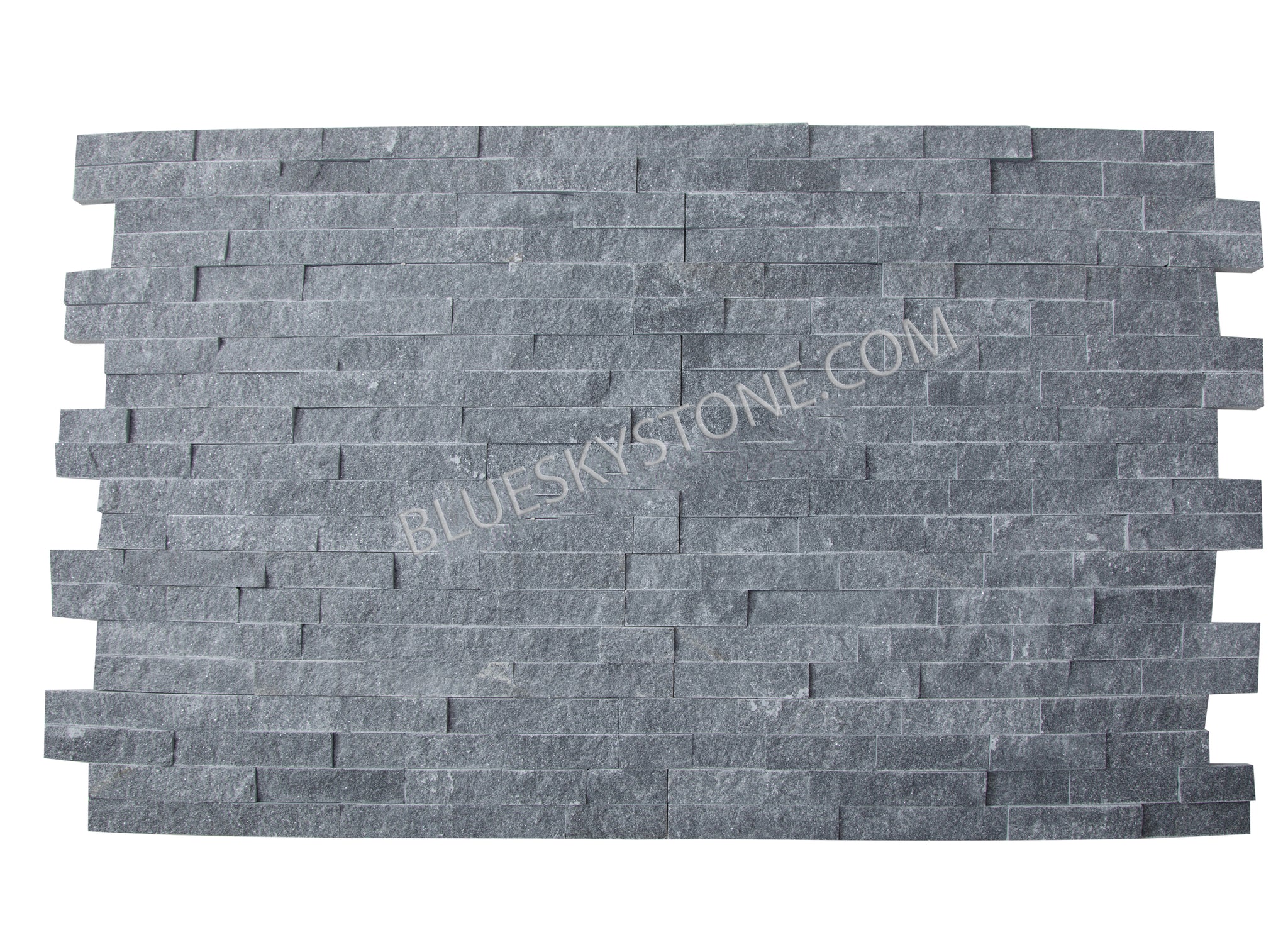 Split Face Tiles 3D Stacked Stone CRYSTAL BLACK SPARKLY | Bluesky Stone
