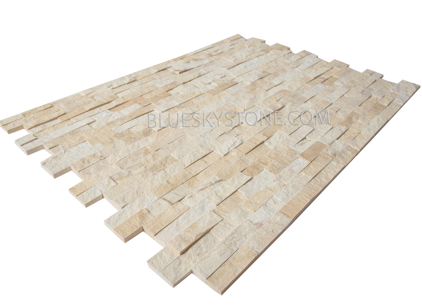 Split Face Tiles 3D Stacked Stone OYSTER MIX | Bluesky Stone