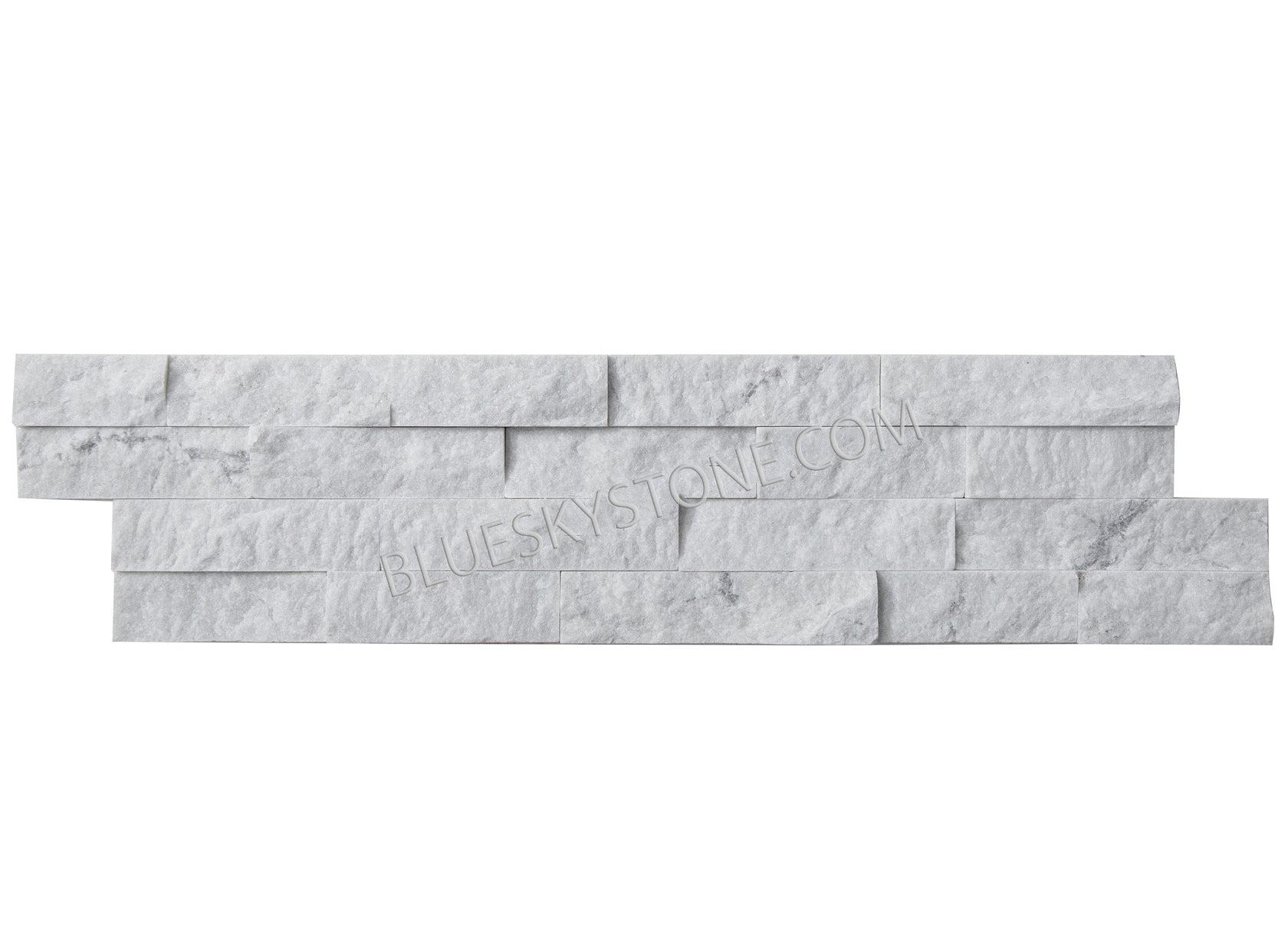 Split Face Tiles 3D Stacked Stone WHITE PEARL | Bluesky Stone