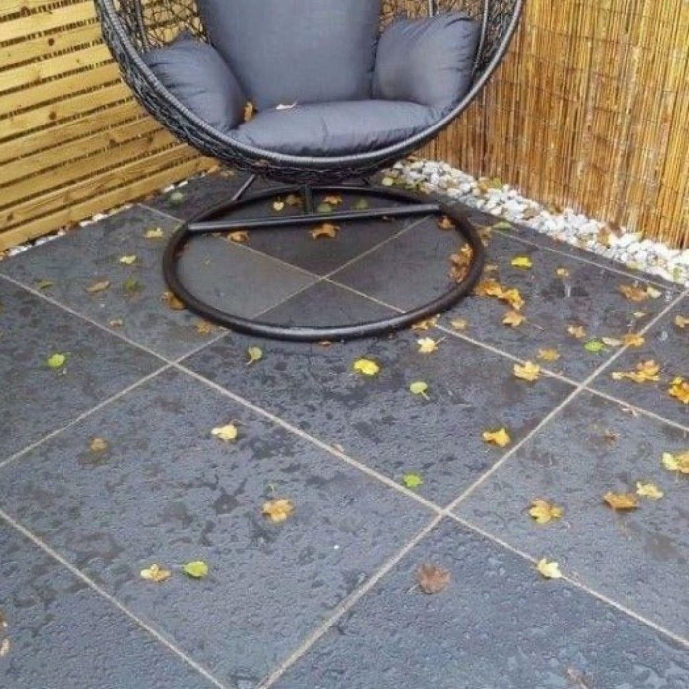 Brazilian Black Slate Paving Slabs - 600x300 | Bluesky Stone